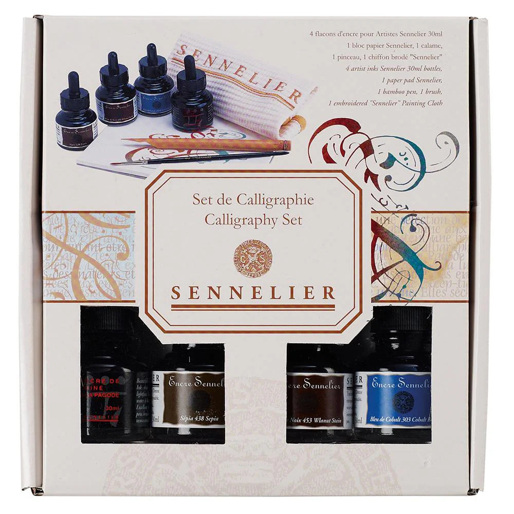 Sennelier Calligraphy Ink Set with Pad + Brush – Chapman & Bailey